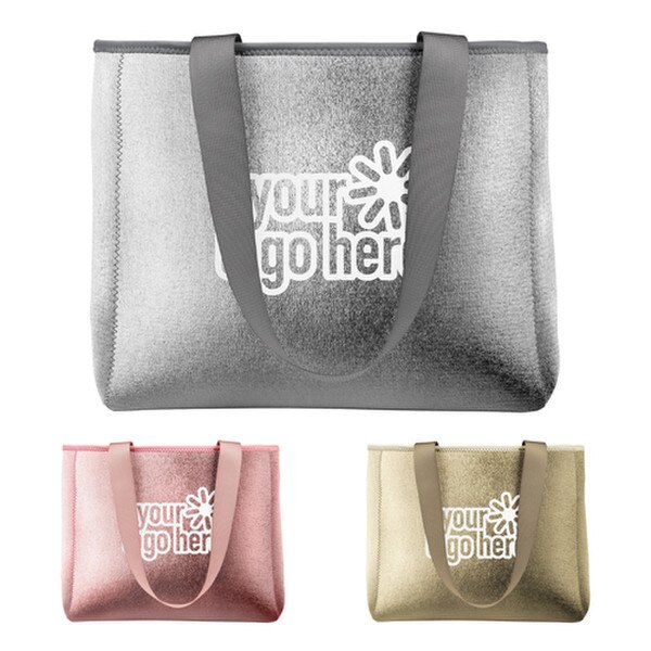 Custom Printed Medium Metallic Neoprene All Day Tote | Bagmasters
