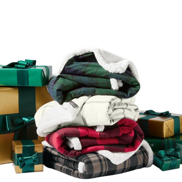 Custom Port Authority Flannel Sherpa Blanket | Bagmasters