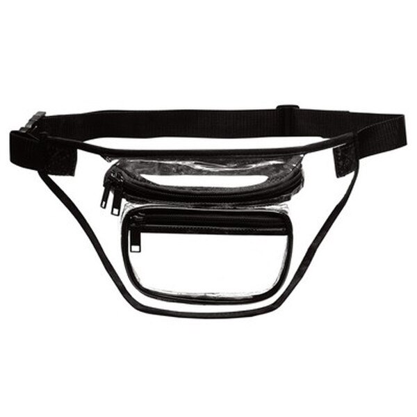 Custom Printed Transparent 3-Zip Fanny Pack | Bagmasters